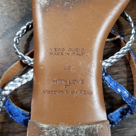 Visconti & Du Reau | Shoes | 299 Visconti Du Reau Blue Snake Fringe ...